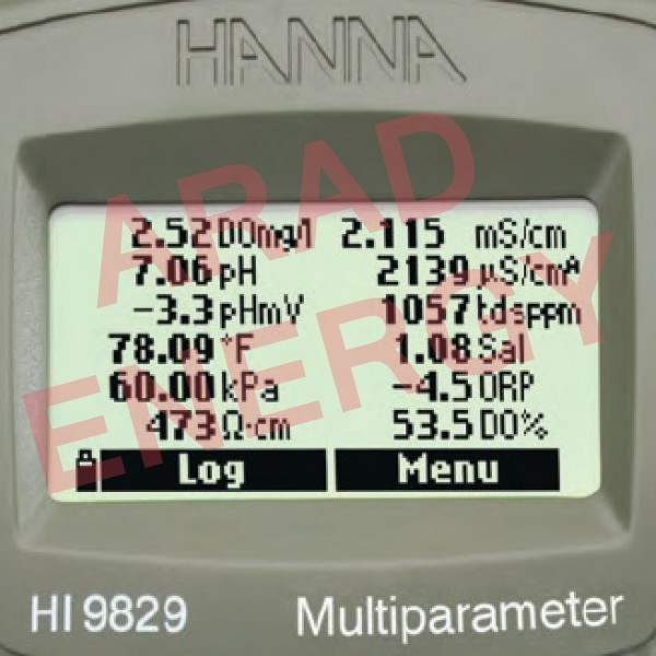 مولتی پارامتر (PH,EC,TDS,ISE,DO,...) HANNA HI-9829 - آراد انرژی (آراد کنترل)