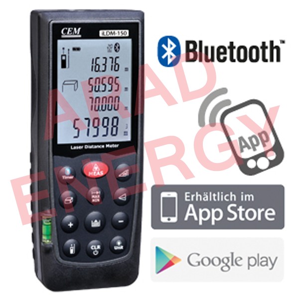 متر لیزری 70متری حرفه ای CEM iLDM-150 - آراد انرژی (آراد کنترل)
